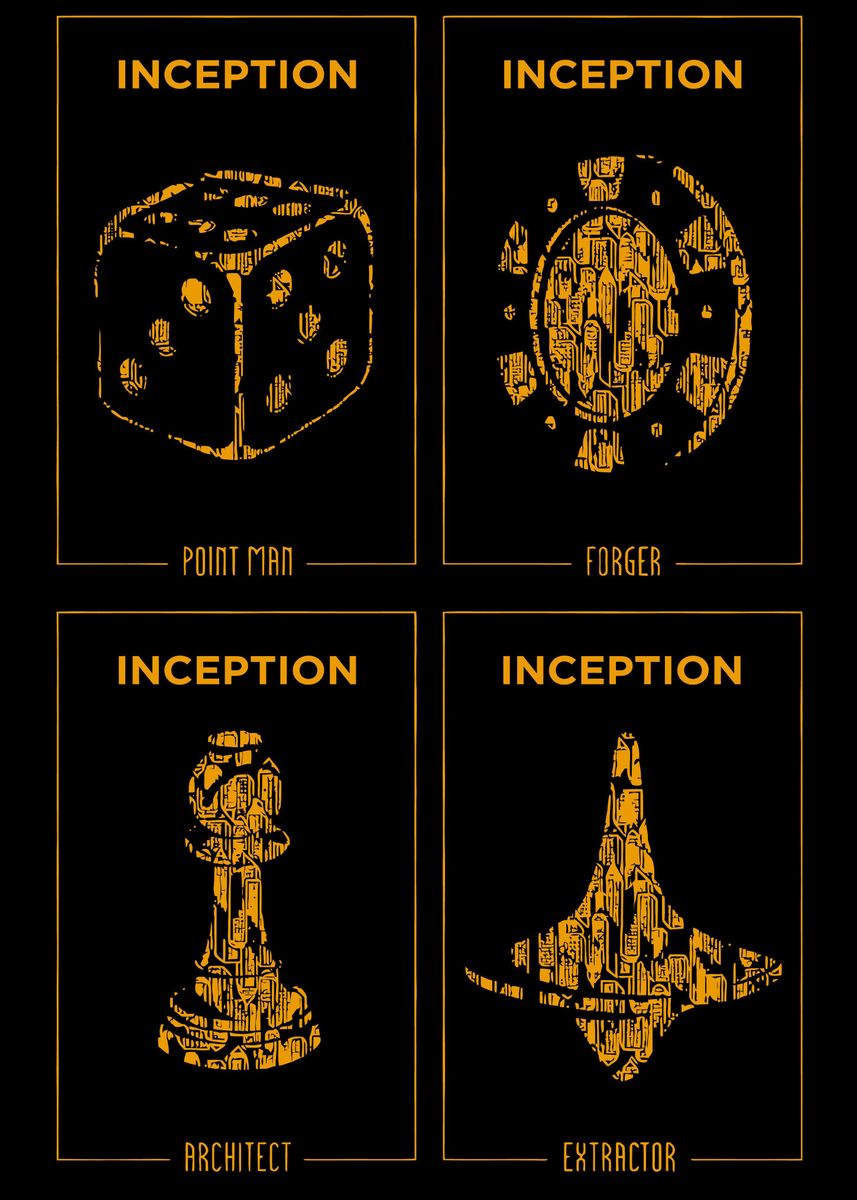 'Inception' Poster, picture, metal print, paint by Ace | Displate