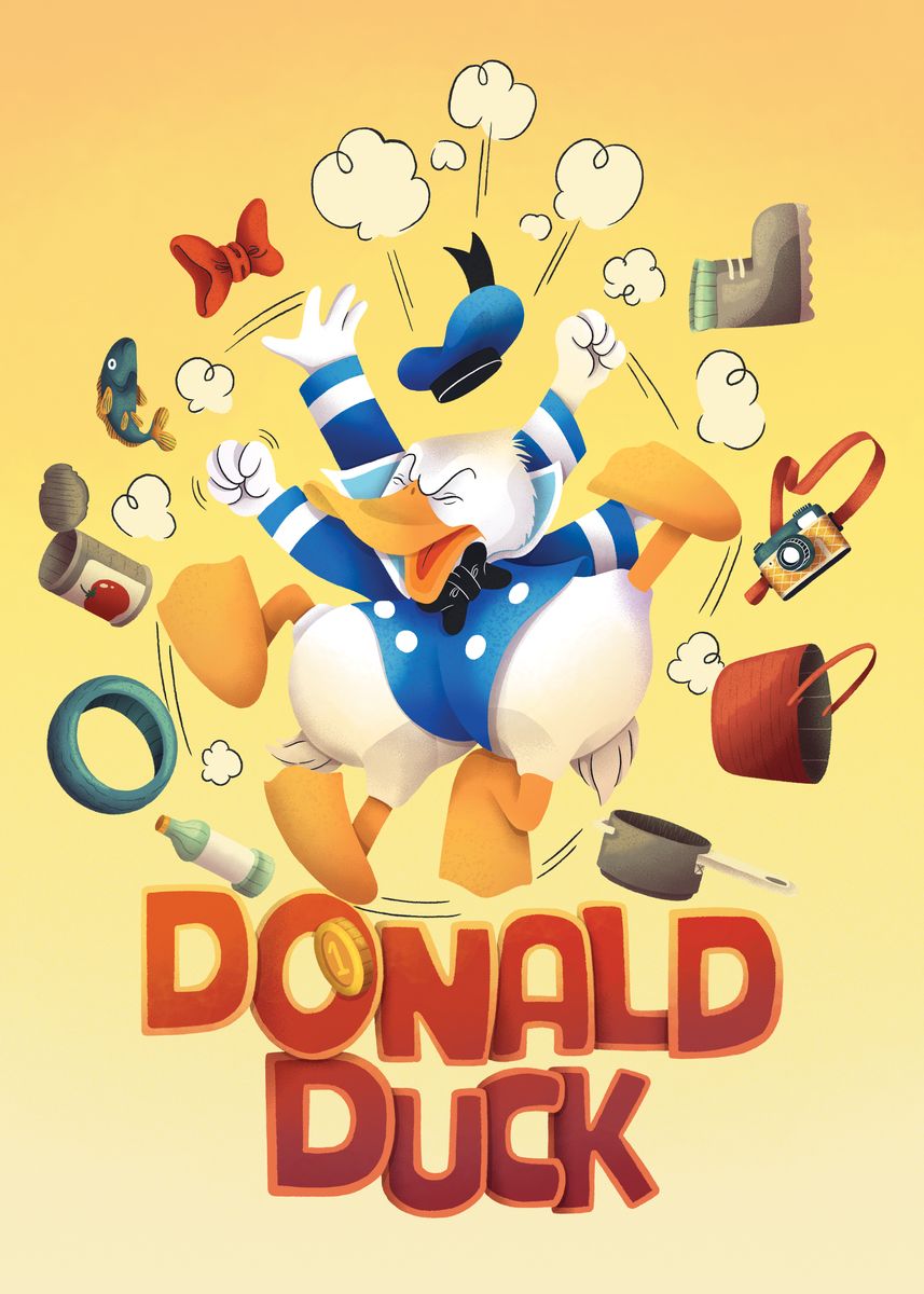 'Angry Donald Tantrum' Poster, picture, metal print, paint by Mickey ...