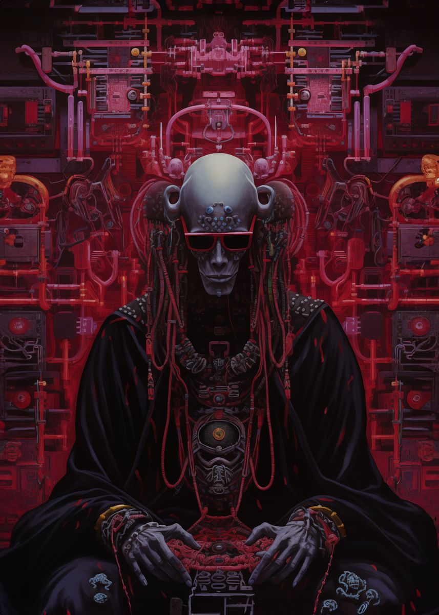 'Cybermage' Poster, picture, metal print, paint by Nite Traveler | Displate