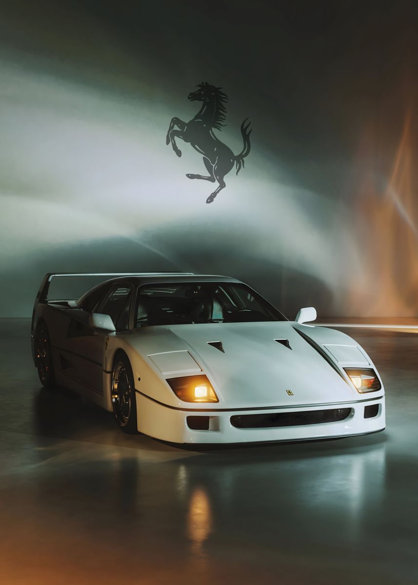 'FERRARI F40 F120 PORTRAIT' Poster, picture, metal print, paint by Osh ...