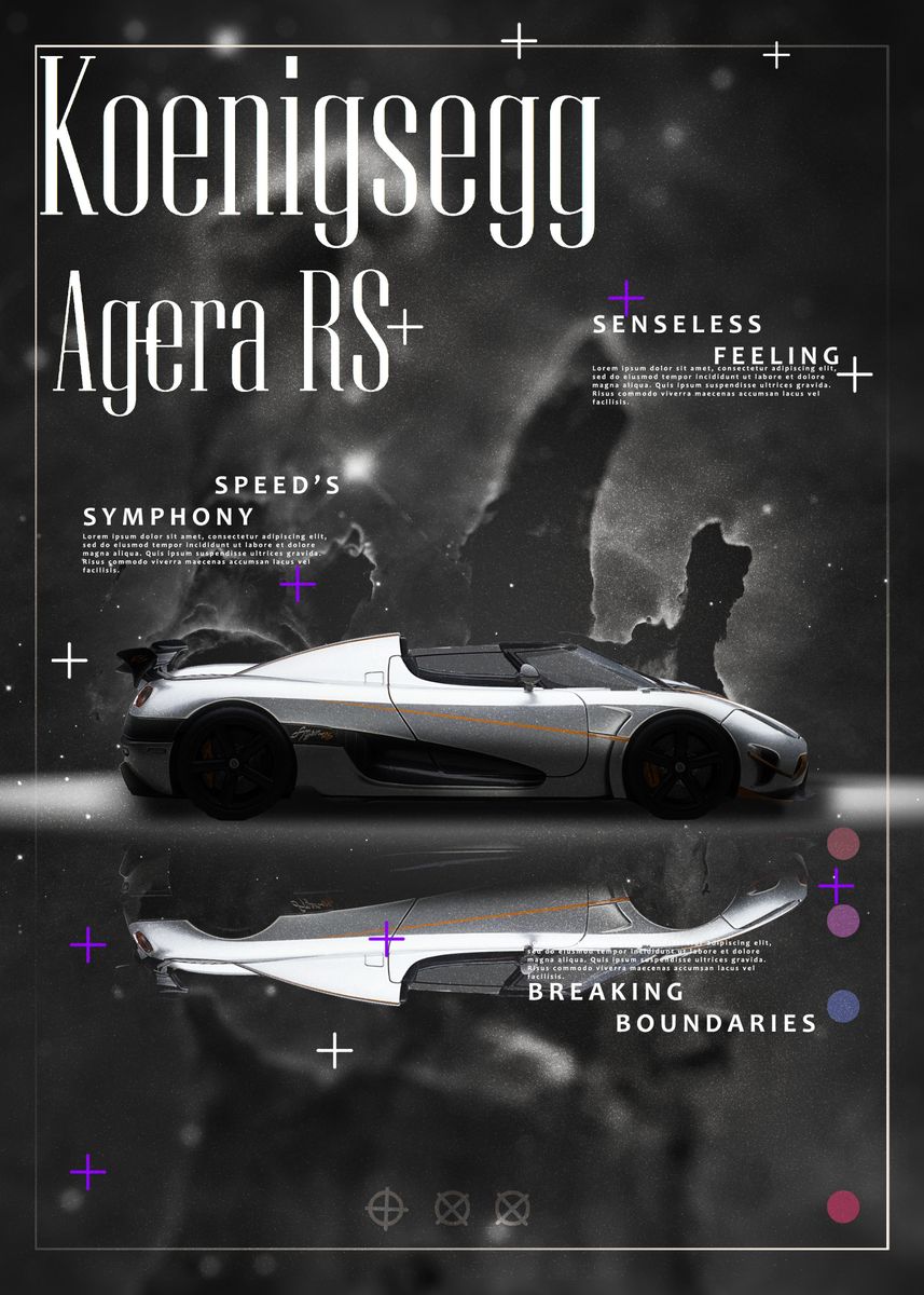 'Koenigsegg Agera RS Car' Poster, picture, metal print, paint by Vineet ...