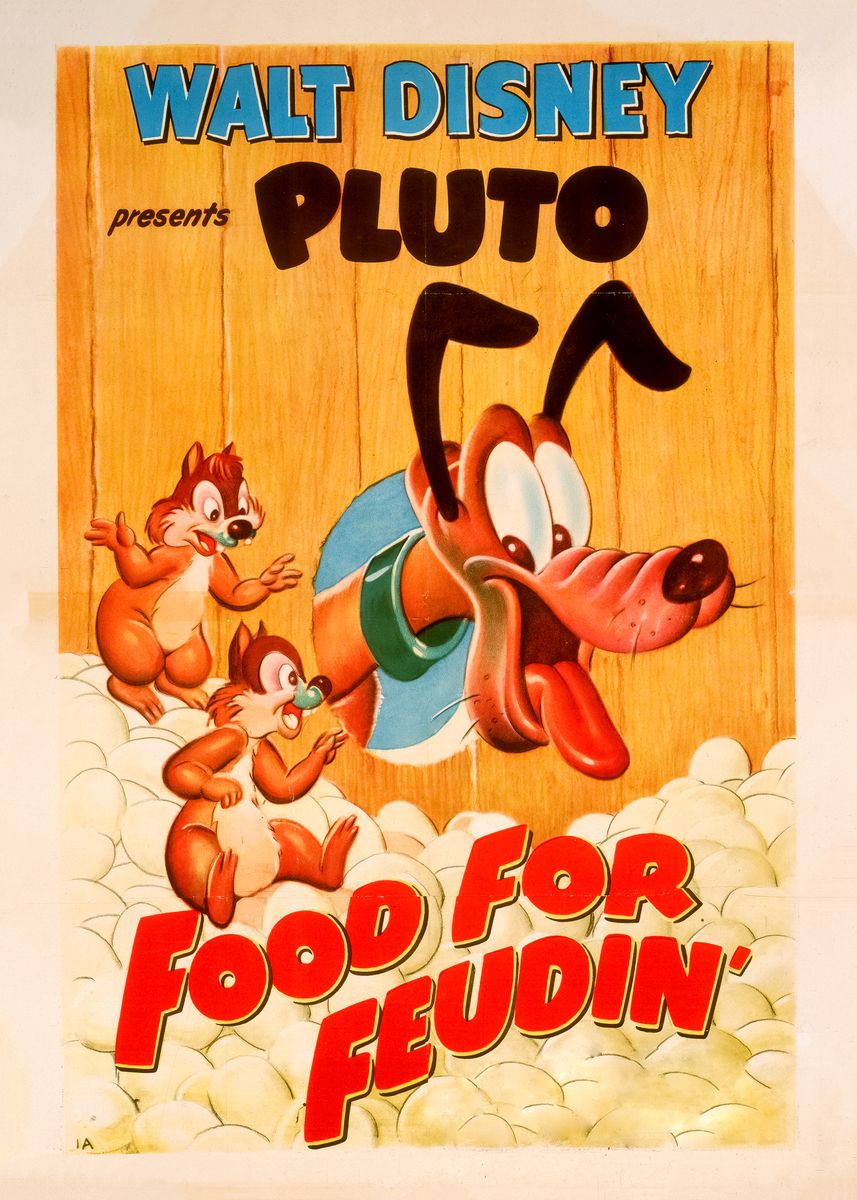 'Pluto Food Feudin' Poster, picture, metal print, paint by Mickey ...