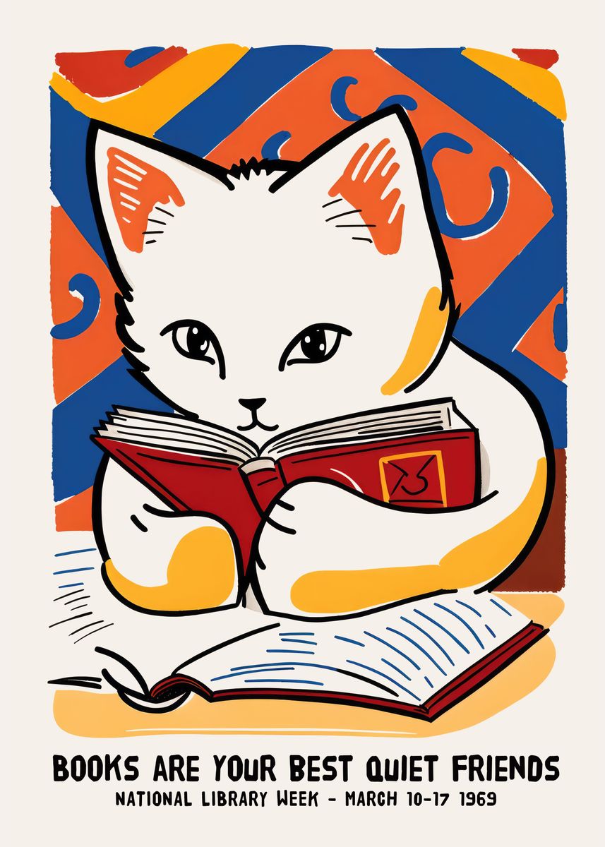 'Cute Reading Quote Poster' Poster, picture, metal print, paint by ...