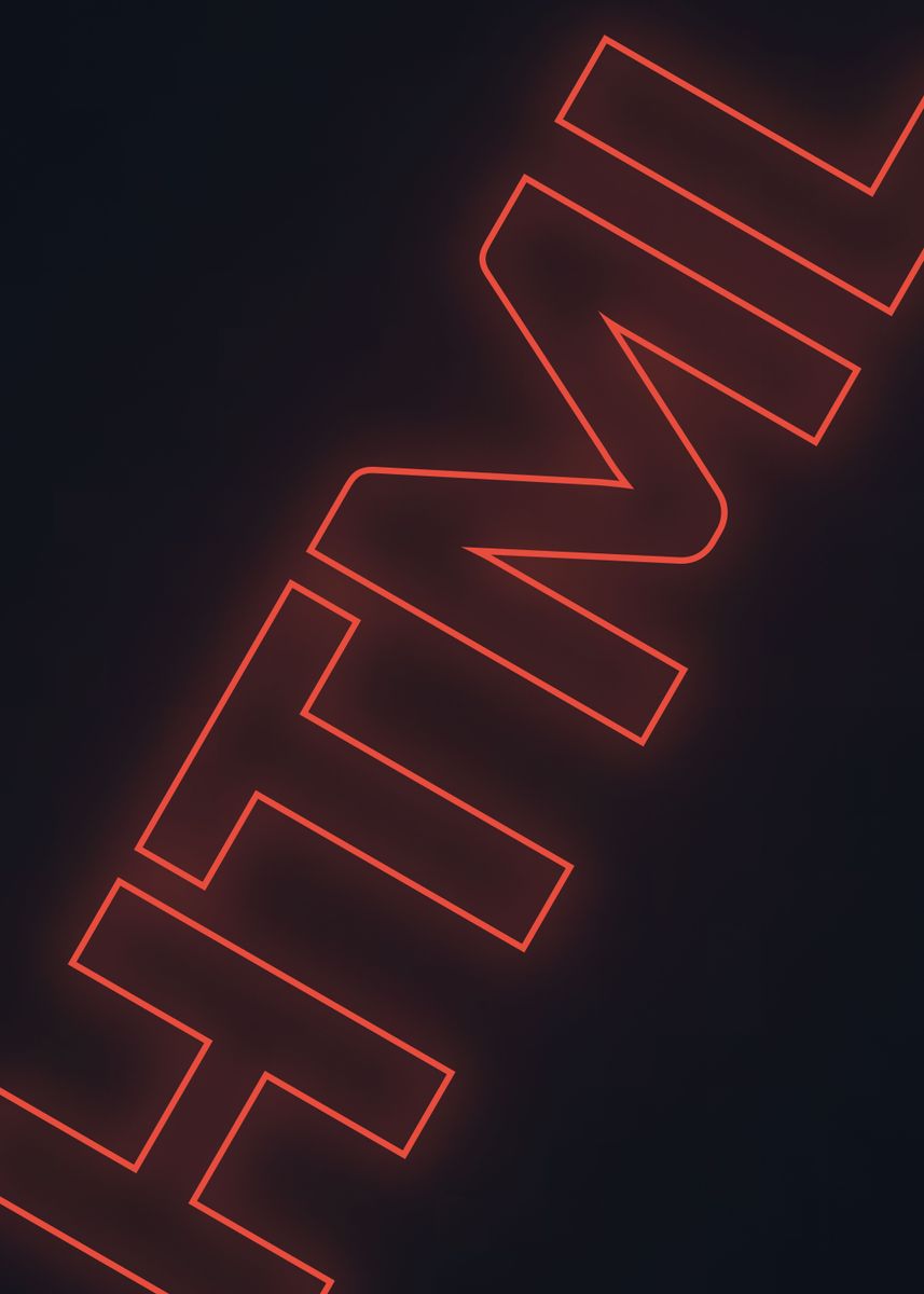 'HTML Typography Large' Poster, picture, metal print, paint by Wisnu ...