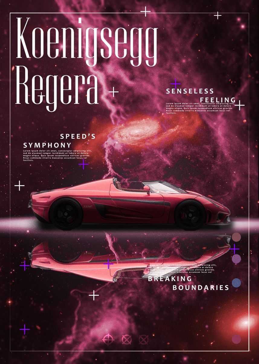 'Koenigsegg Regera Car' Poster, picture, metal print, paint by Vineet ...