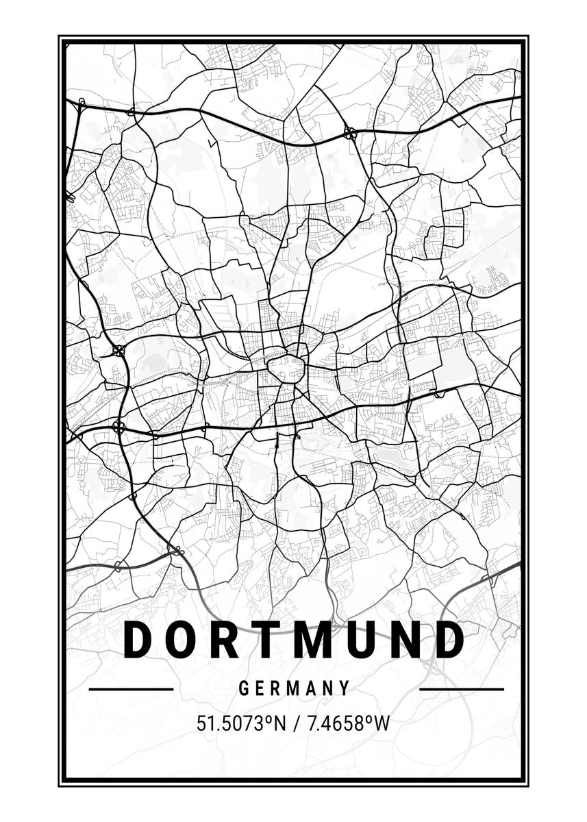 'Dortmund' Poster, picture, metal print, paint by Travel Addict | Displate