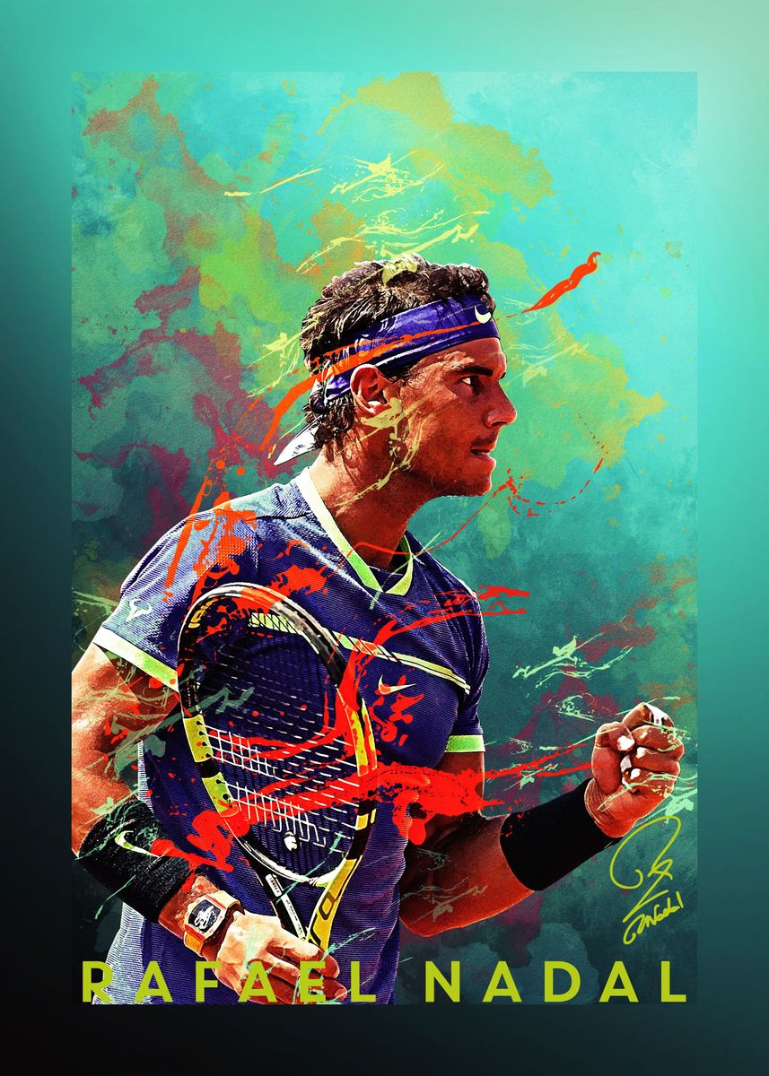 'Nadal 2017 French Open' Poster, picture, metal print, paint by KI RU ...