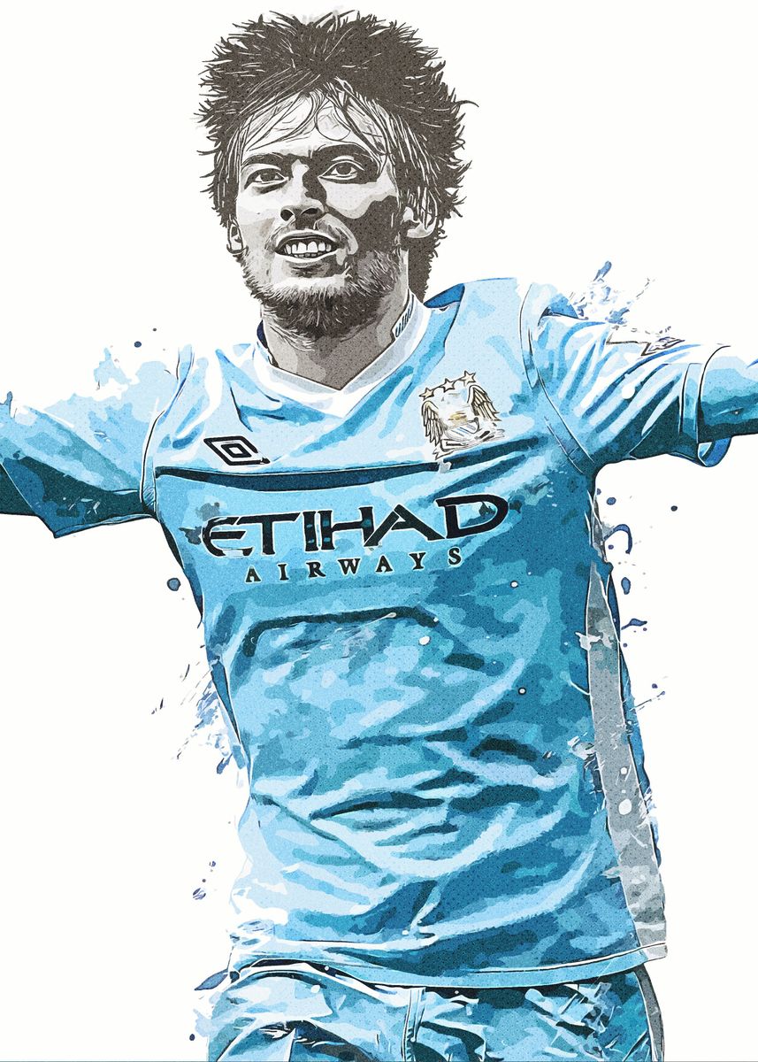 'David Silva' Poster, picture, metal print, paint by Le Thi Thu Hien ...