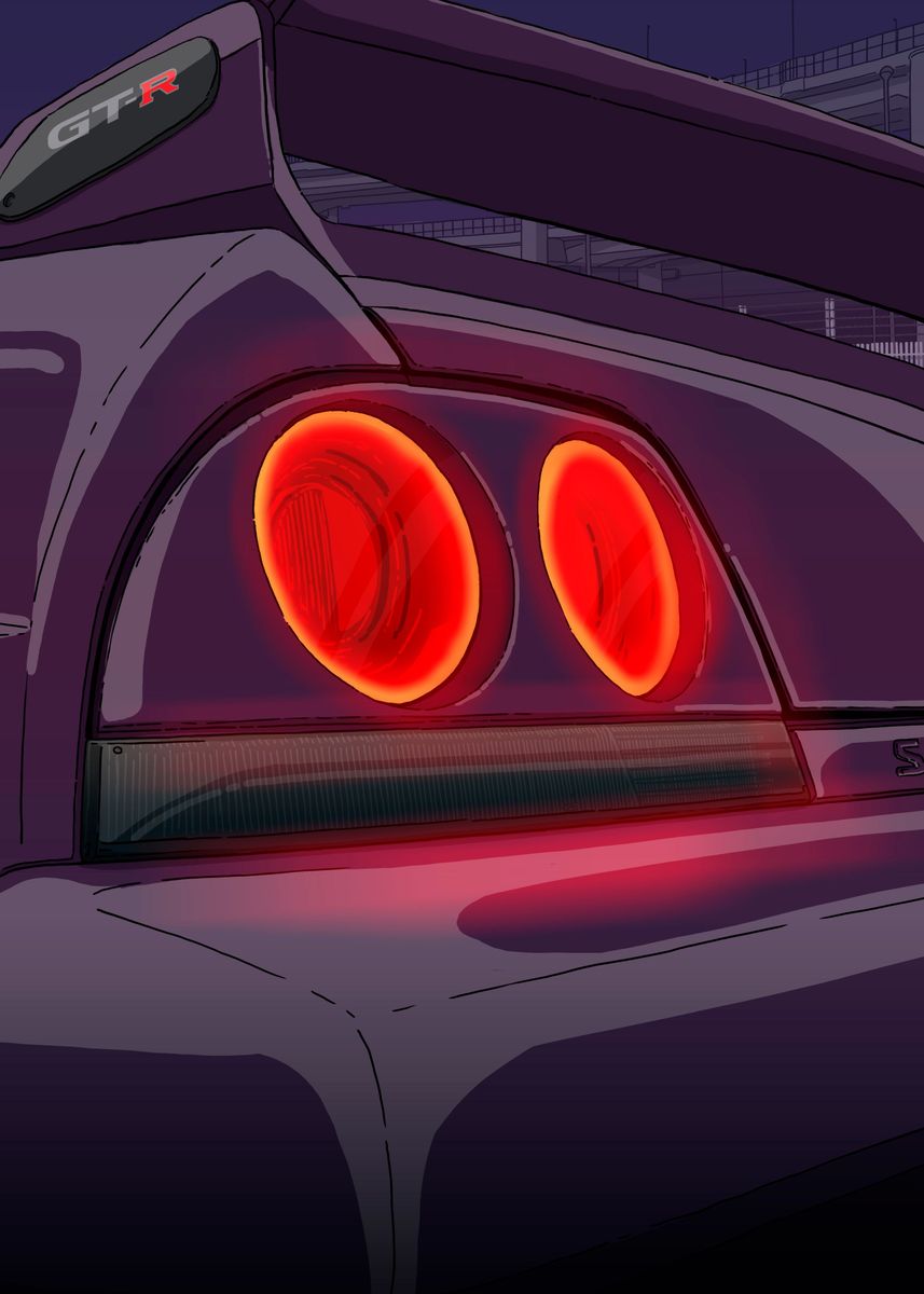'Nissan Skyline GTR R33' Poster, picture, metal print, paint by ND Fat ...