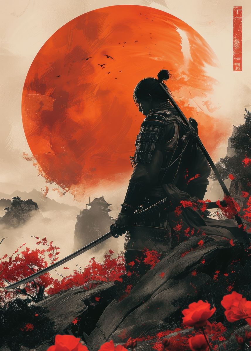 'Samurai' Poster, picture, metal print, paint by Volodymyr Burdiak ...