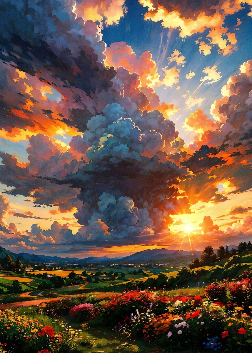 'Nature Landscape' Poster, picture, metal print, paint by tra avis ...