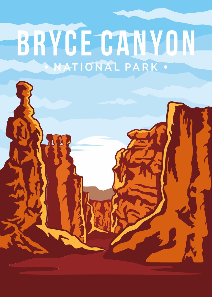 'Bryce Canyon National Park' Poster, picture, metal print, paint by ...