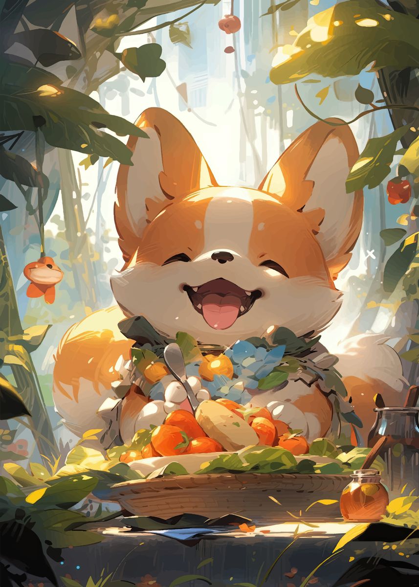 'cute anime' Poster, picture, metal print, paint by ari santoso | Displate