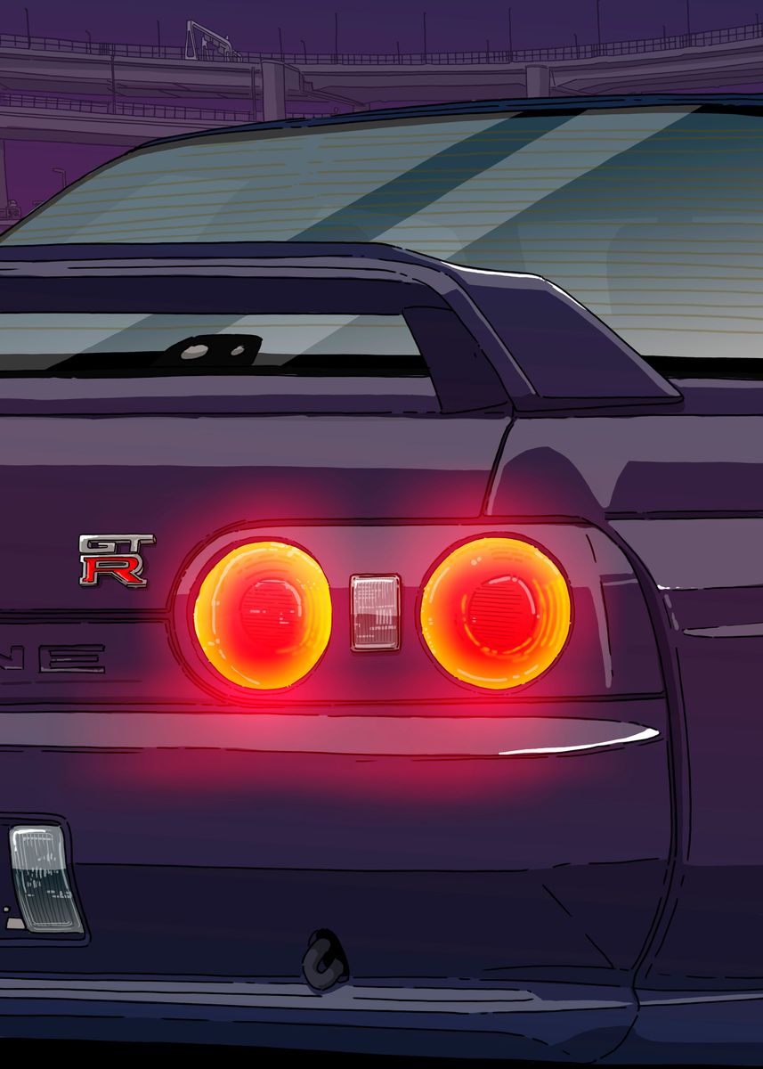 'Nissan Skyline GTR R32' Poster, picture, metal print, paint by ND Fat ...