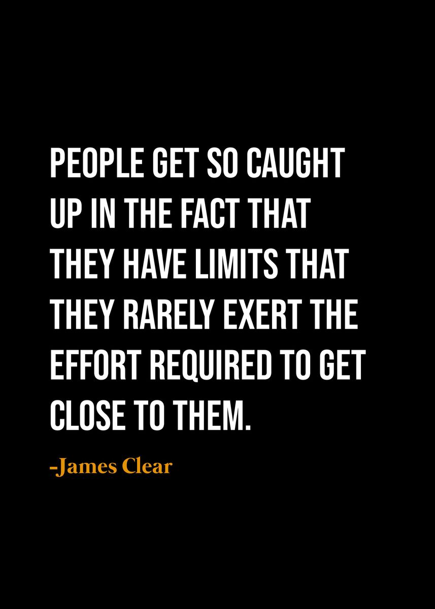 'James Clear quotes ' Poster, picture, metal print, paint by Quotes ...