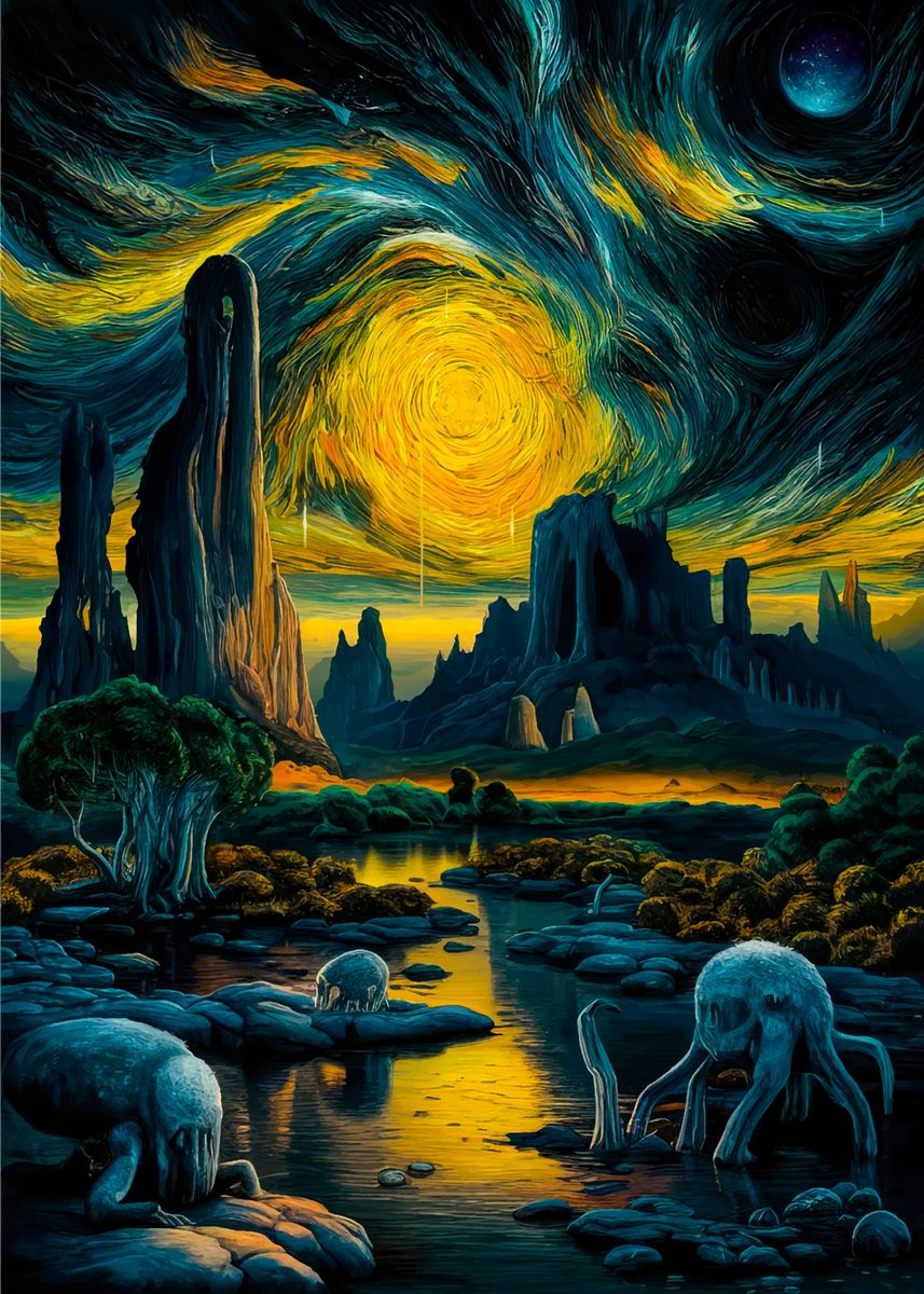 'Chaotic' Poster, picture, metal print, paint by Fabulous Garcia | Displate