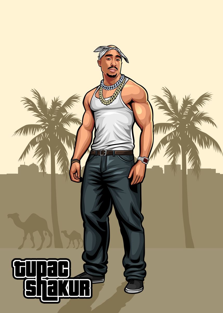 'tupac shakur' Poster, picture, metal print, paint by capture art ...