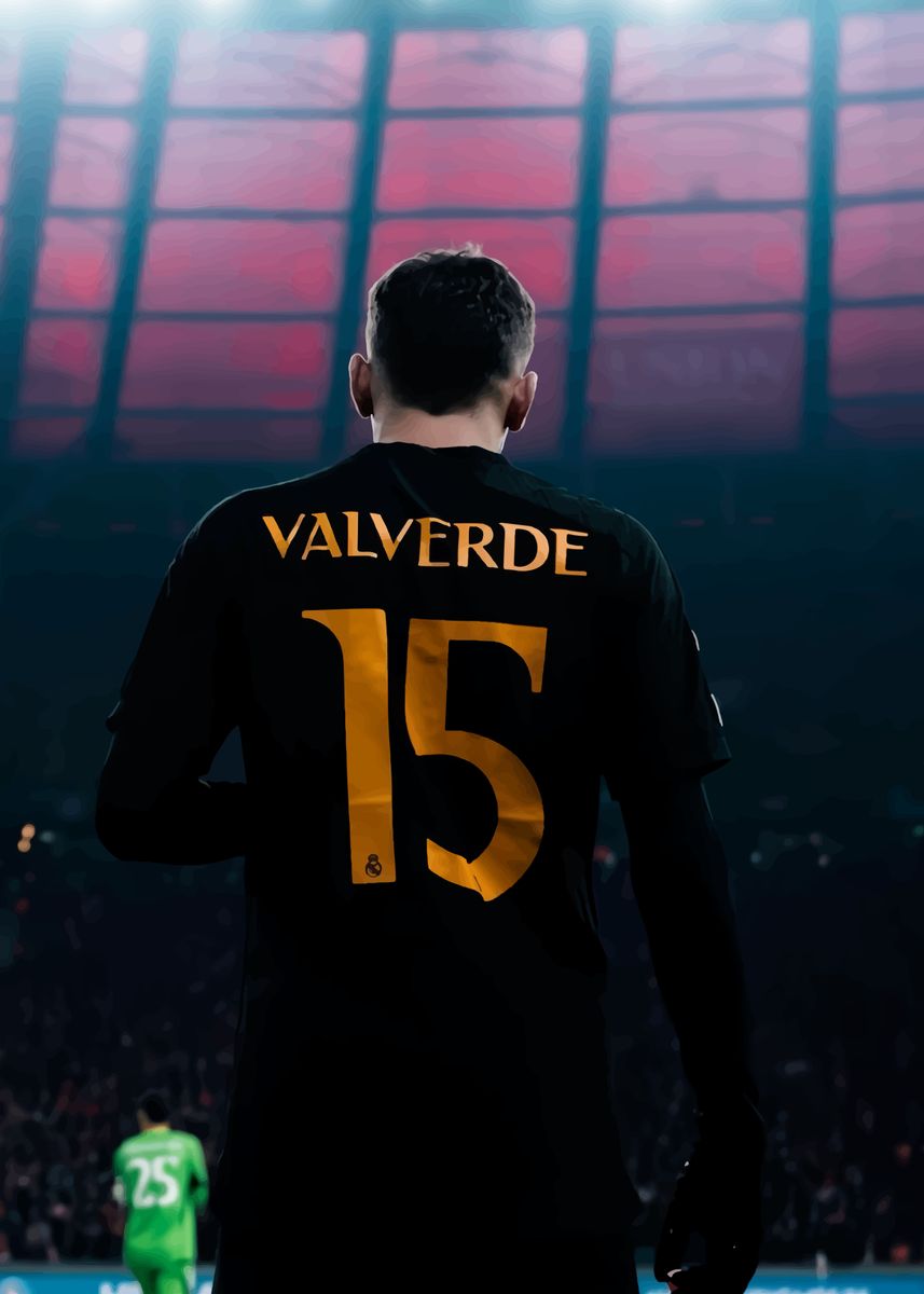 'New Number 8 Fede Valverde' Poster, picture, metal print, paint by ...