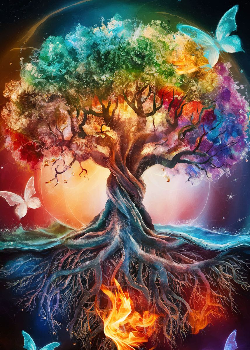 'Magical tree' Poster, picture, metal print, paint by Ardyce Behn ...