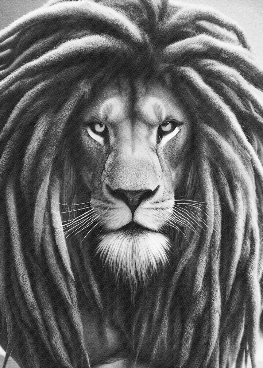 'Lion dreadlocks' Poster, picture, metal print, paint by ipart id ...