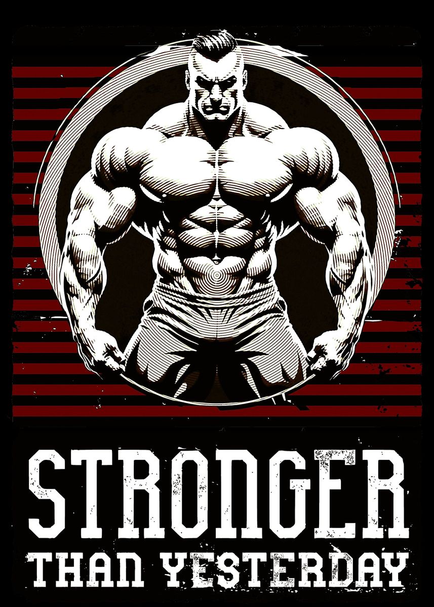 'Stronger than yesterday ' Poster, picture, metal print, paint by М Dam ...