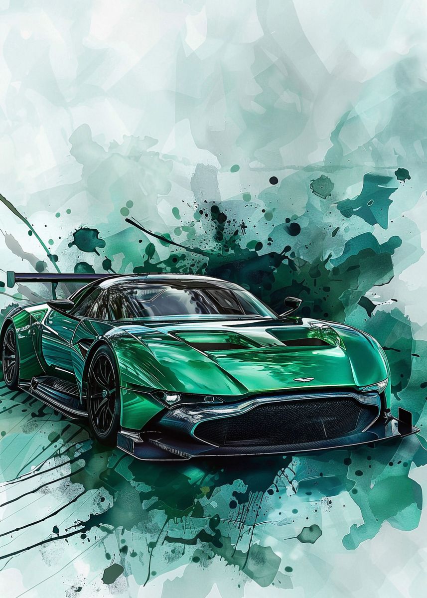 'The pattern Aston Martin V' Poster, picture, metal print, paint by ...