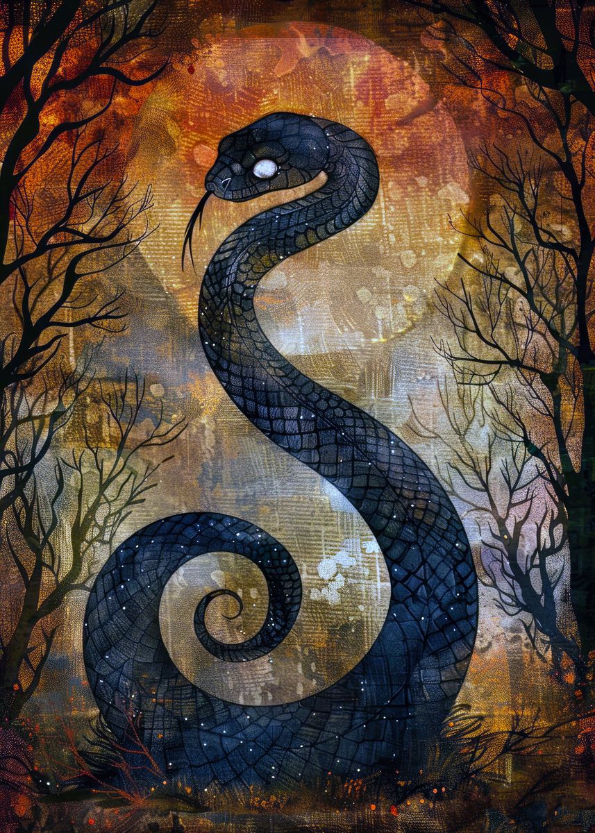 'Serpents Lair' Poster, picture, metal print, paint by Mezma and ...