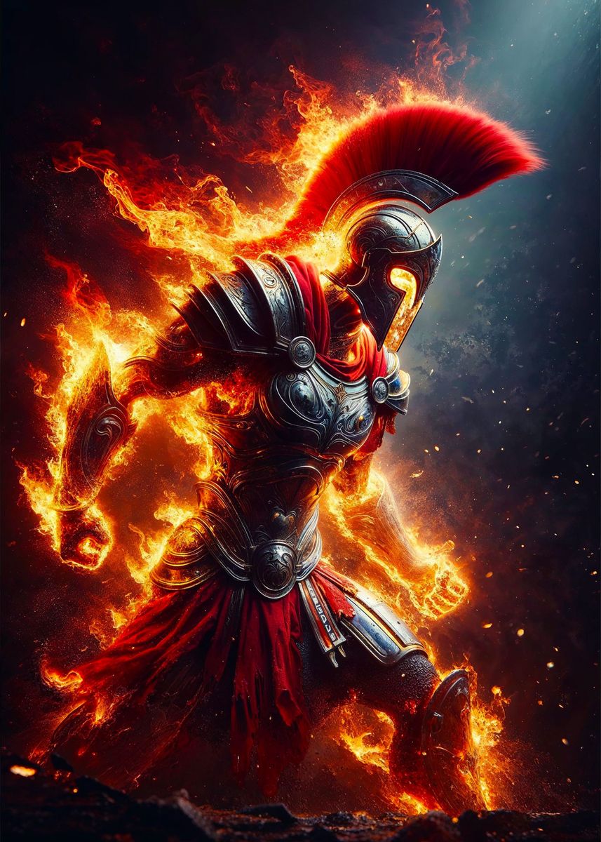 'SPARTAN WARRIOR' Poster, picture, metal print, paint by Xi Designs ...