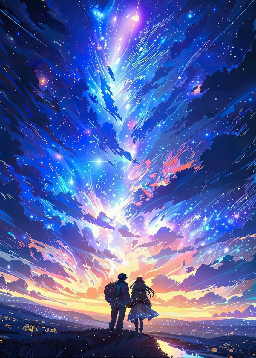 'cute anime' Poster, picture, metal print, paint by mony monyy | Displate