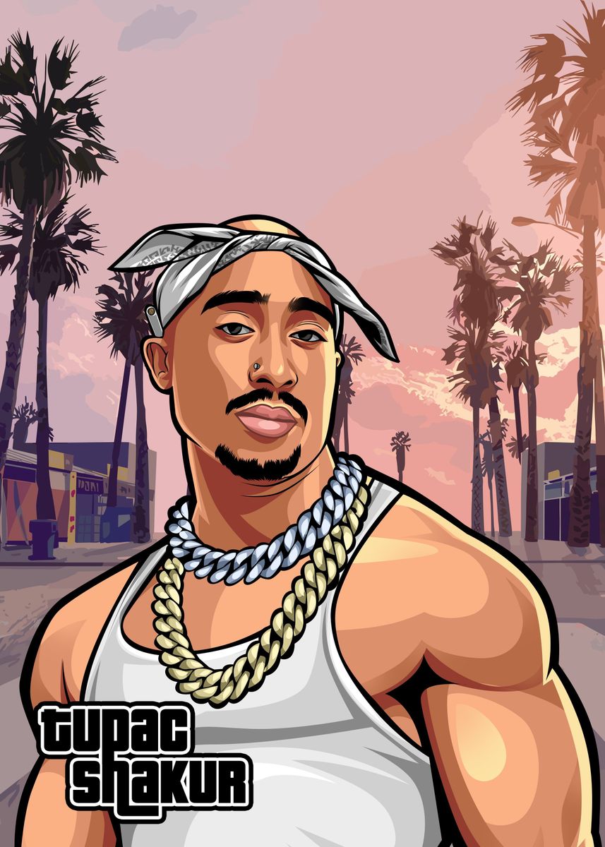 'tupac shakur' Poster, picture, metal print, paint by capture art ...