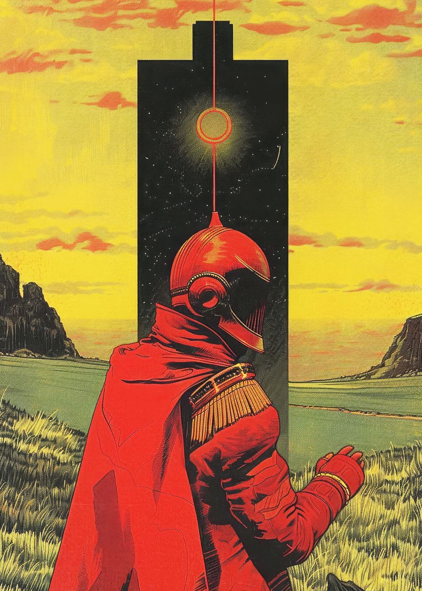 'Red Soldier Monolith' Poster, picture, metal print, paint by Zach ...