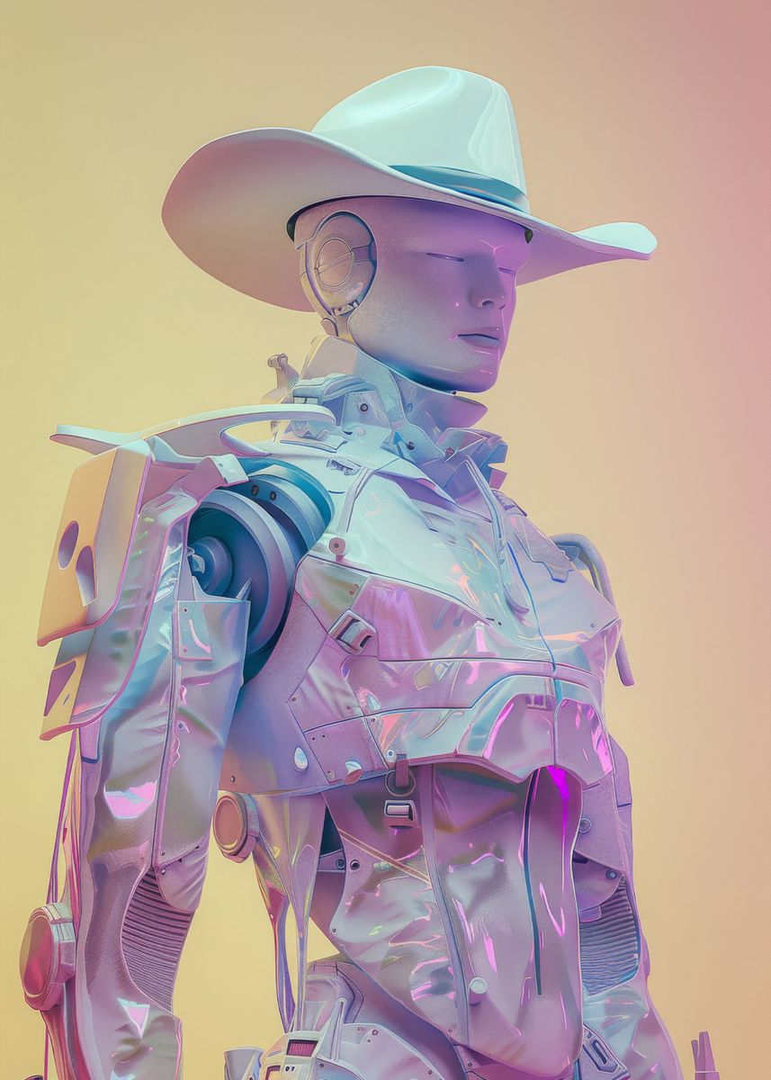 'Pastel Cowboy' Poster, picture, metal print, paint by Oliver Qo | Displate