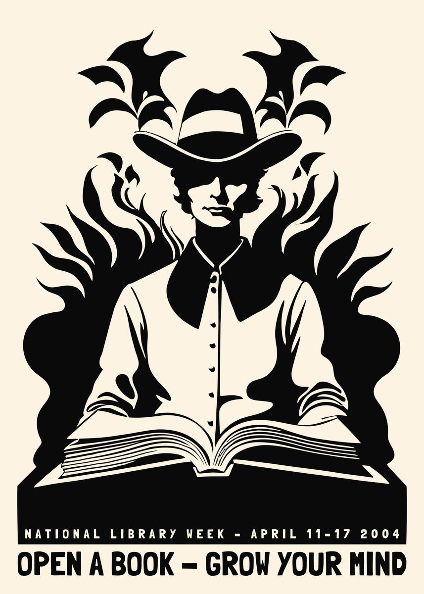 'Open a Book Grow Your Mind' Poster, picture, metal print, paint by ...