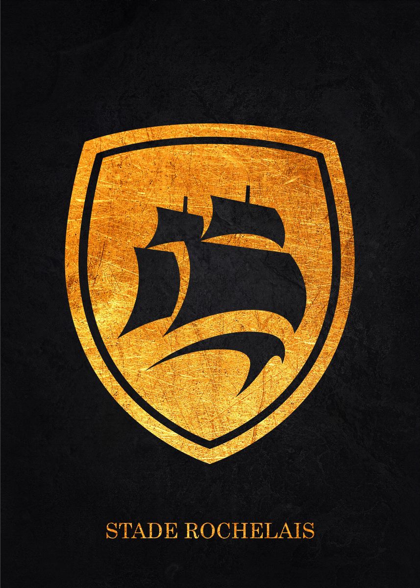 'Stade Rochelais Golden' Poster, picture, metal print, paint by Elvira ...