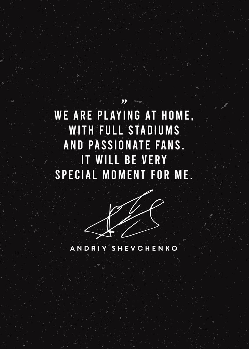' Andriy Shevchenko ' Poster, picture, metal print, paint by Angela ...