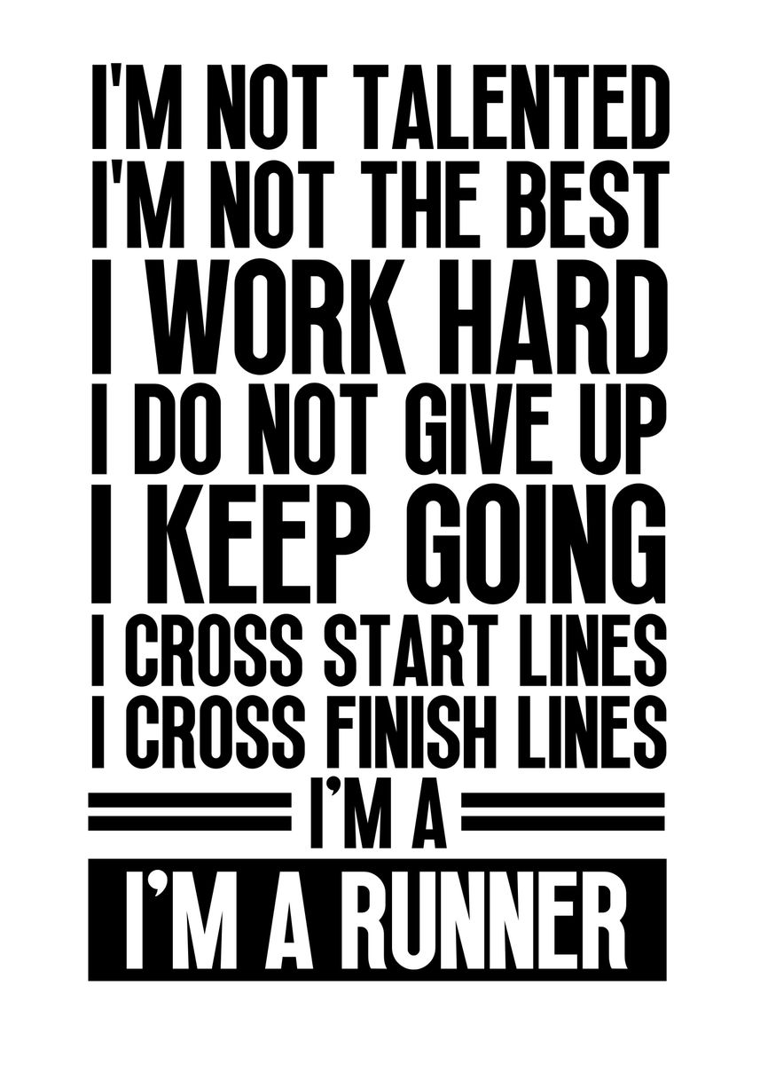 'Runner Inspiration' Poster, picture, metal print, paint by Nae | Displate