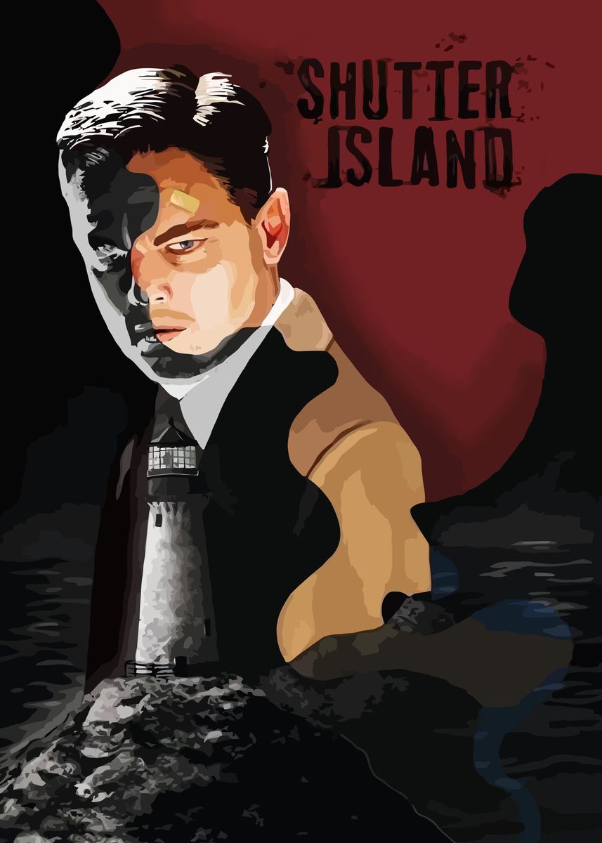 'Shutter Island' Poster, picture, metal print, paint by Kaktito | Displate