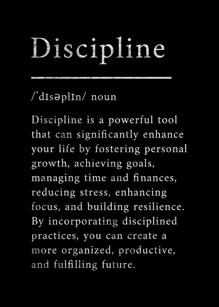 'Discipline' Poster, picture, metal print, paint by Muhammad Najmi ...