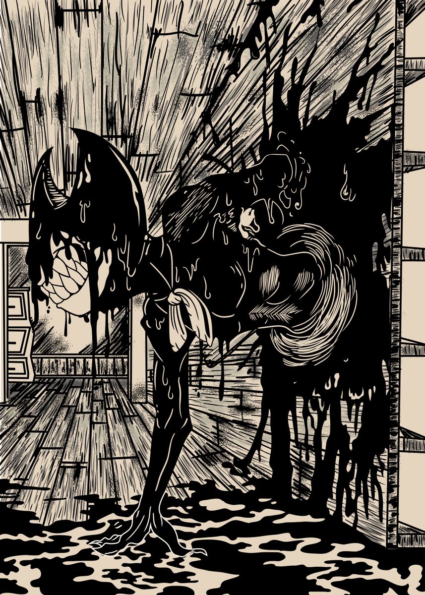 'bendy ink devil' Poster, picture, metal print, paint by GPANSOR ...