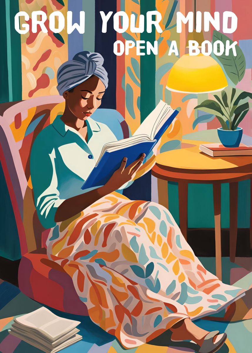 'Colorful Literary Poster' Poster, picture, metal print, paint by ...