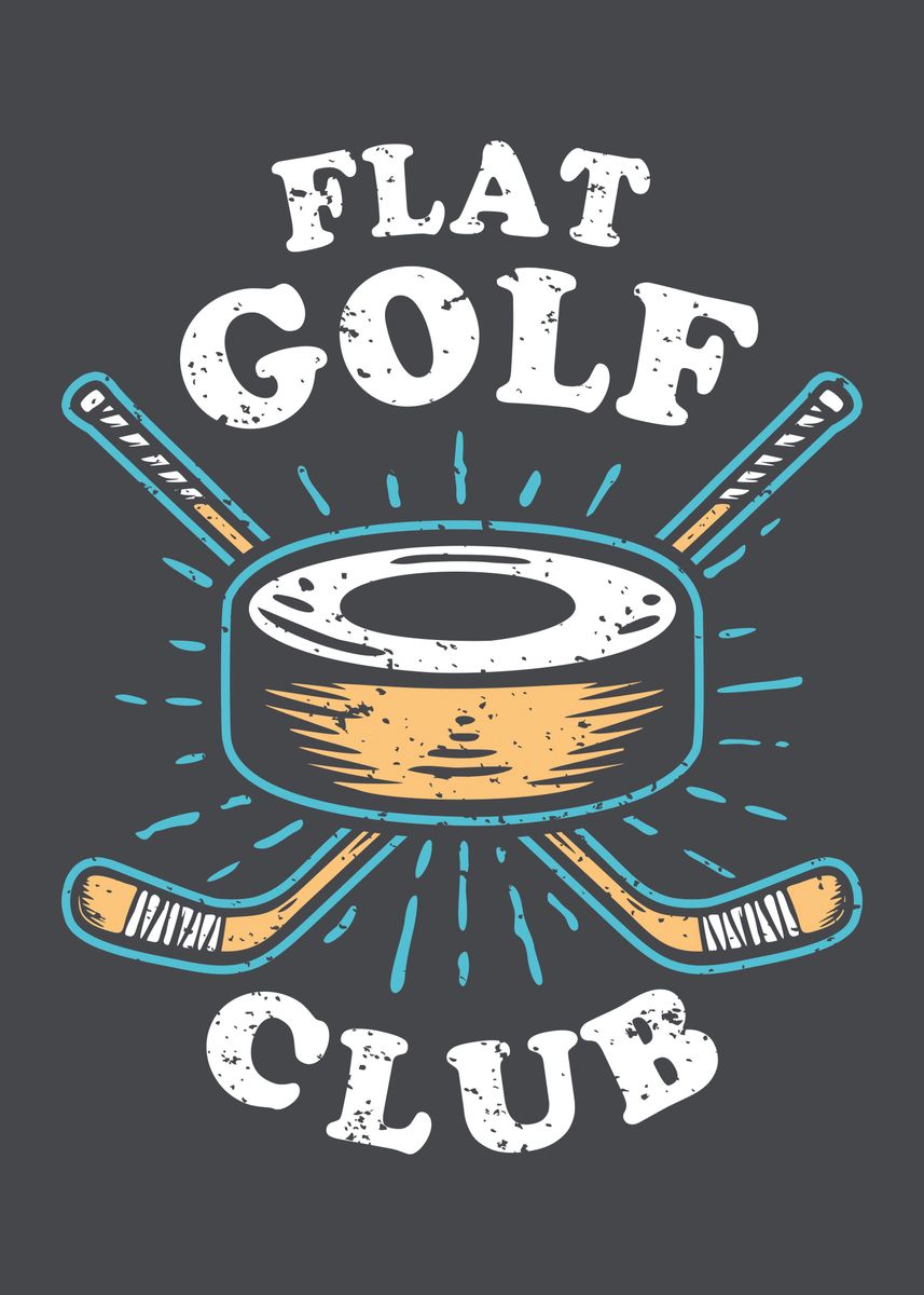 'Flat Golf Club' Poster, picture, metal print, paint by Olipop Art and ...