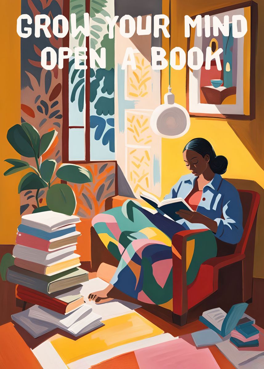 'Literary Poster' Poster, picture, metal print, paint by ...