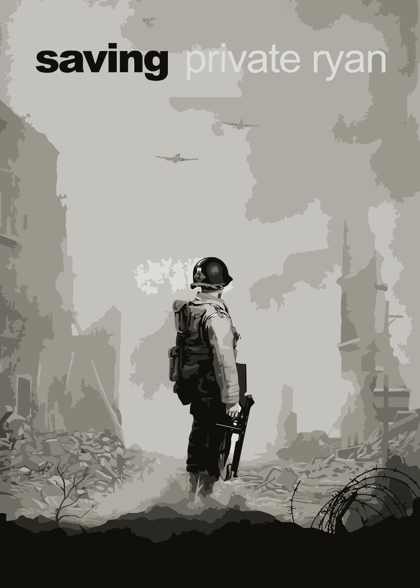 'saving Private Ryan Movie' Poster, picture, metal print, paint by Levi ...