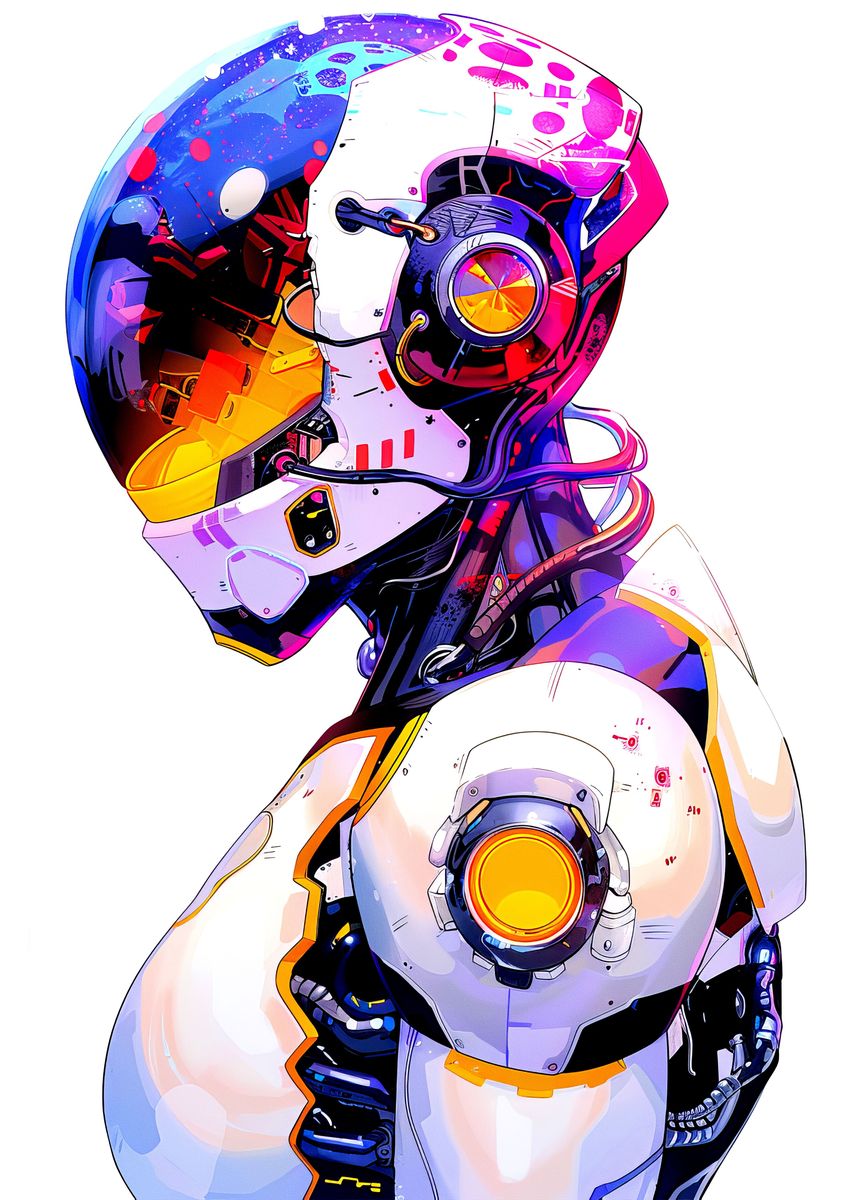 'Cyborg Painting' Poster, picture, metal print, paint by Sbastien ...