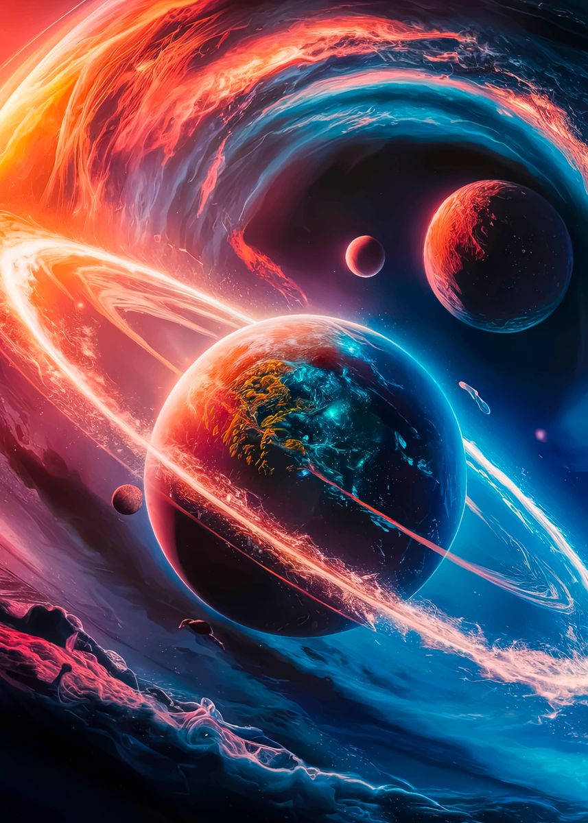 'Galactic Vortex' Poster, picture, metal print, paint by James Garcia ...