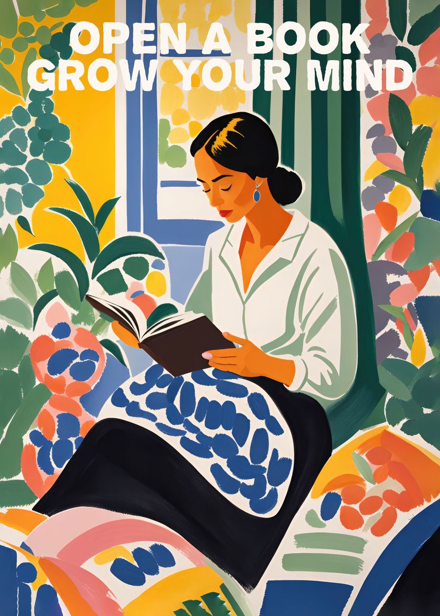 'Colorful Literary Poster' Poster, picture, metal print, paint by ...