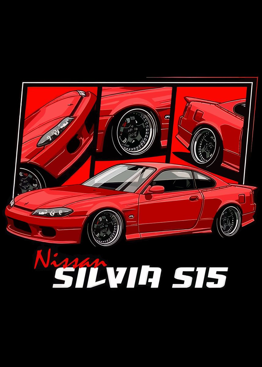 'Nissan Silvia S15' Poster, picture, metal print, paint by Raul Garcia ...