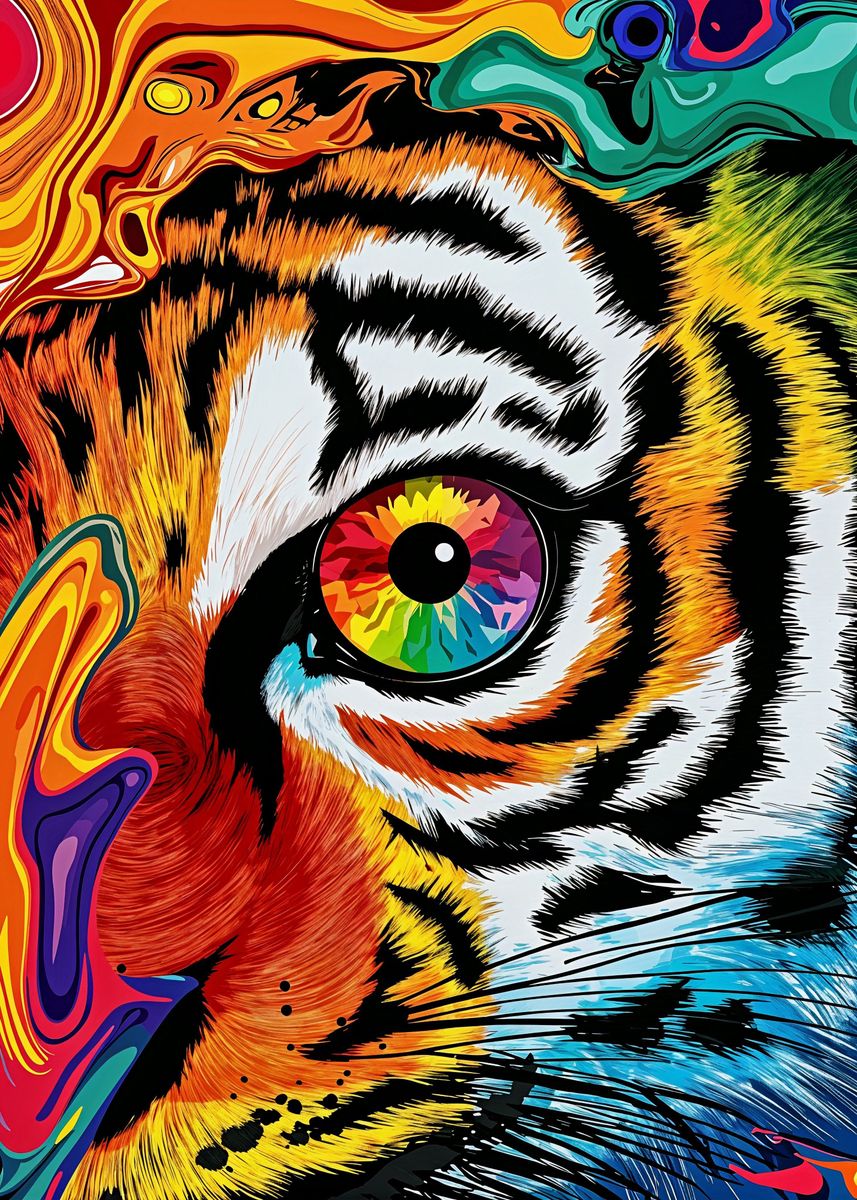 'Tigers Eye' Poster, picture, metal print, paint by Mark Vincent ...