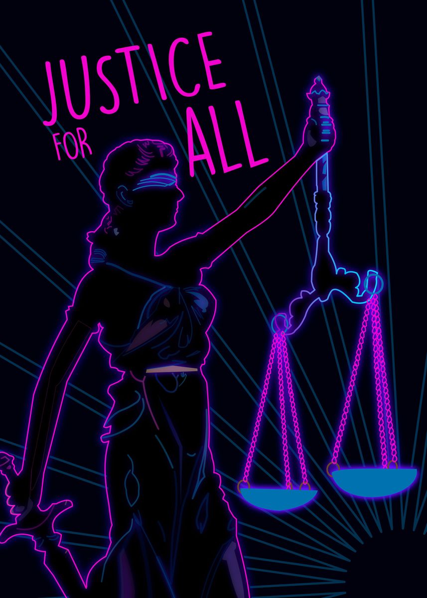 'justice light for all' Poster, picture, metal print, paint by best art ...