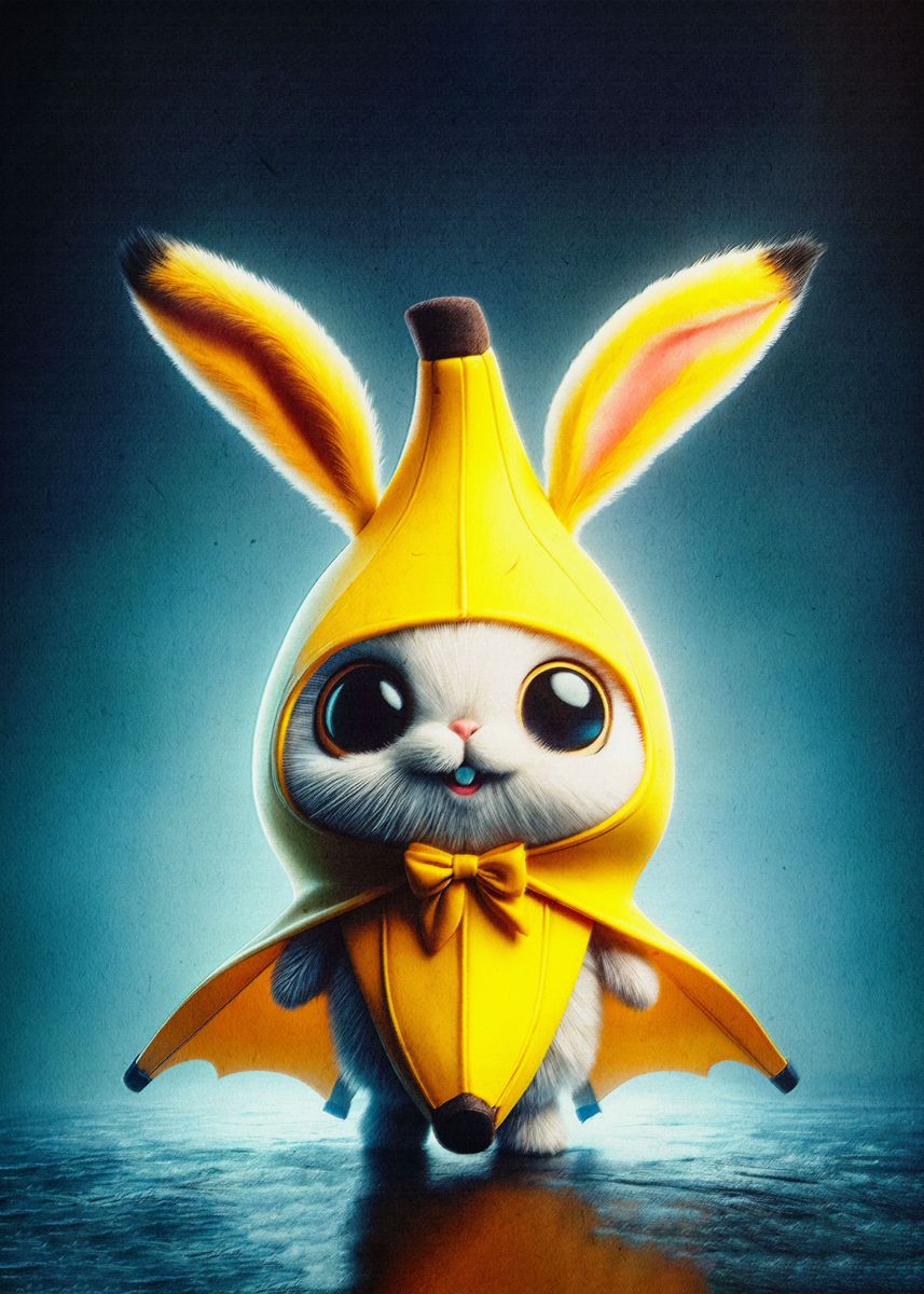 'banana cute ' Poster, picture, metal print, paint by Anime Manga ...